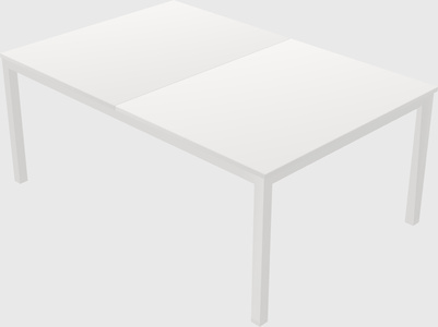 White Rectangular Height Adjustable Sit-to-Stand Desk - Officestock