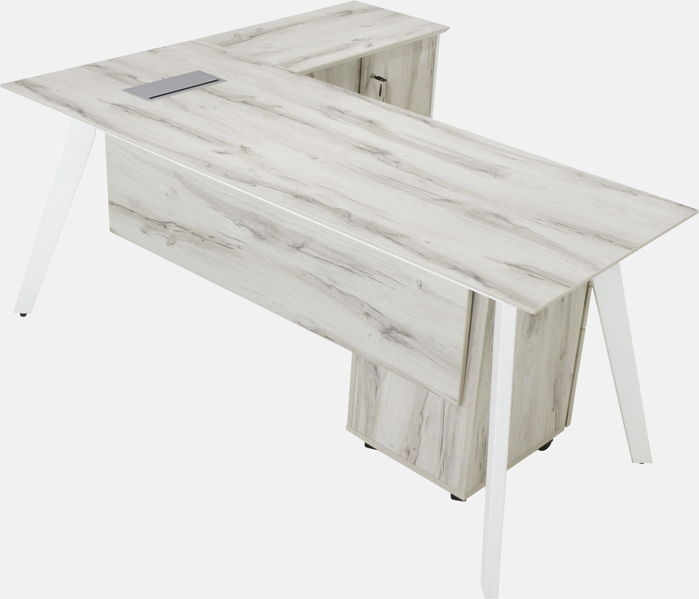 Heinne Holz Executive Desk With Beveled Edges And An Angular Leg Design ...