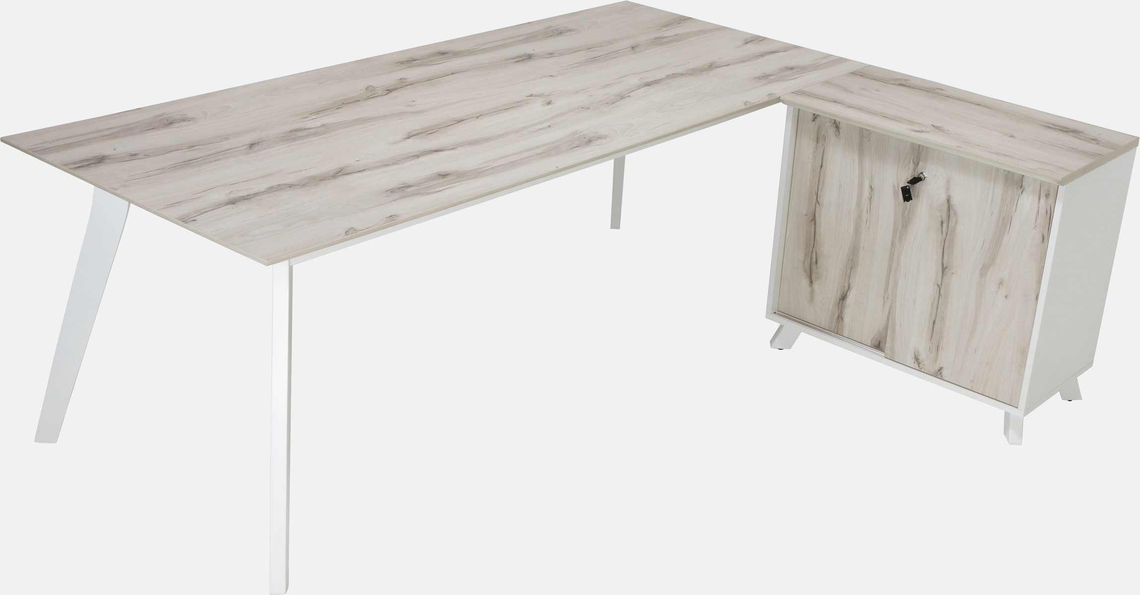 Heinne Holz Executive Desk With Beveled Edges And An Angular Leg Design ...