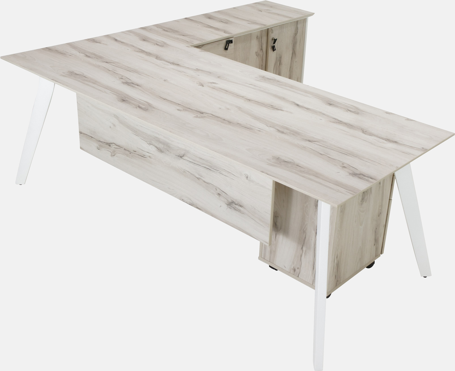 Heinne Holz Executive Desk With Beveled Edges And An Angular Leg Design ...