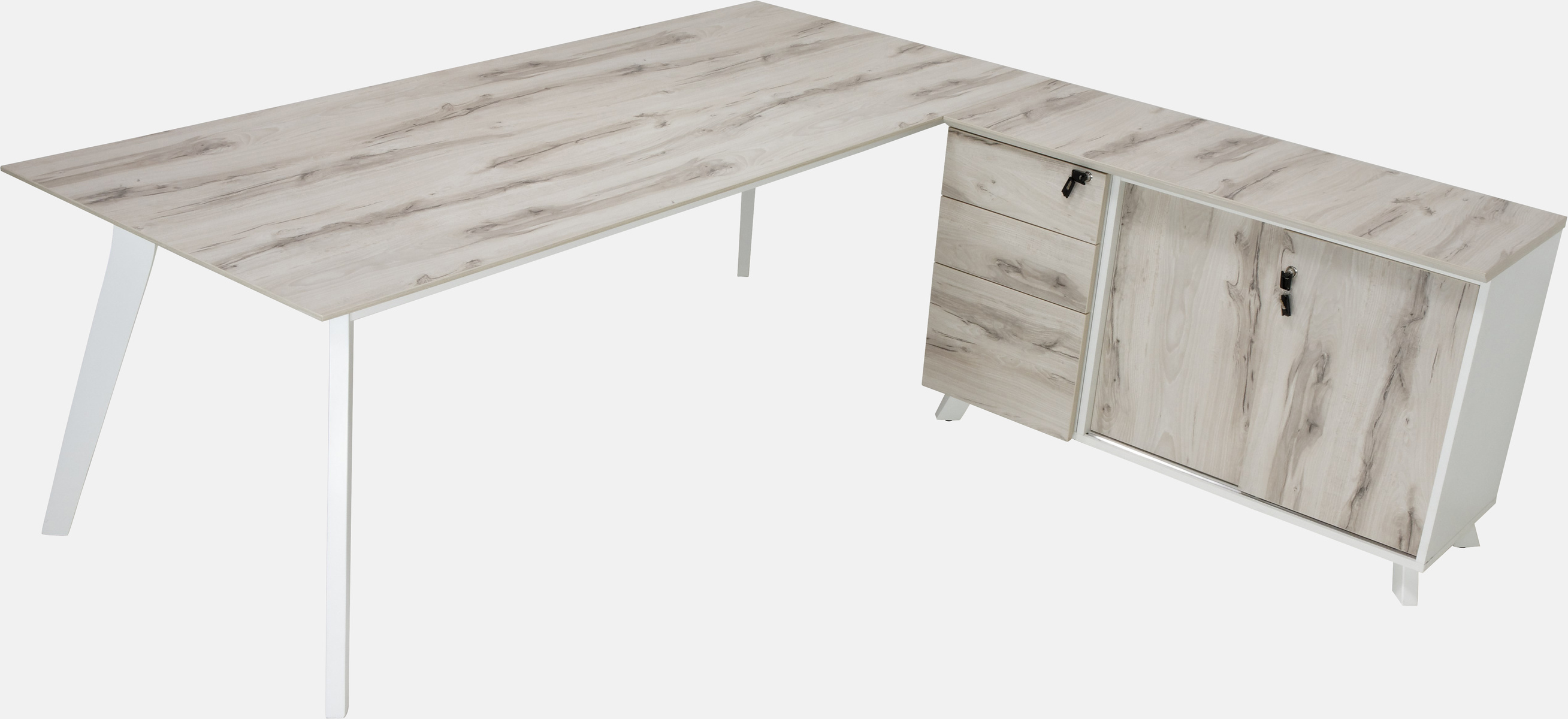 Heinne Holz Executive Desk With Beveled Edges And An Angular Leg Design ...