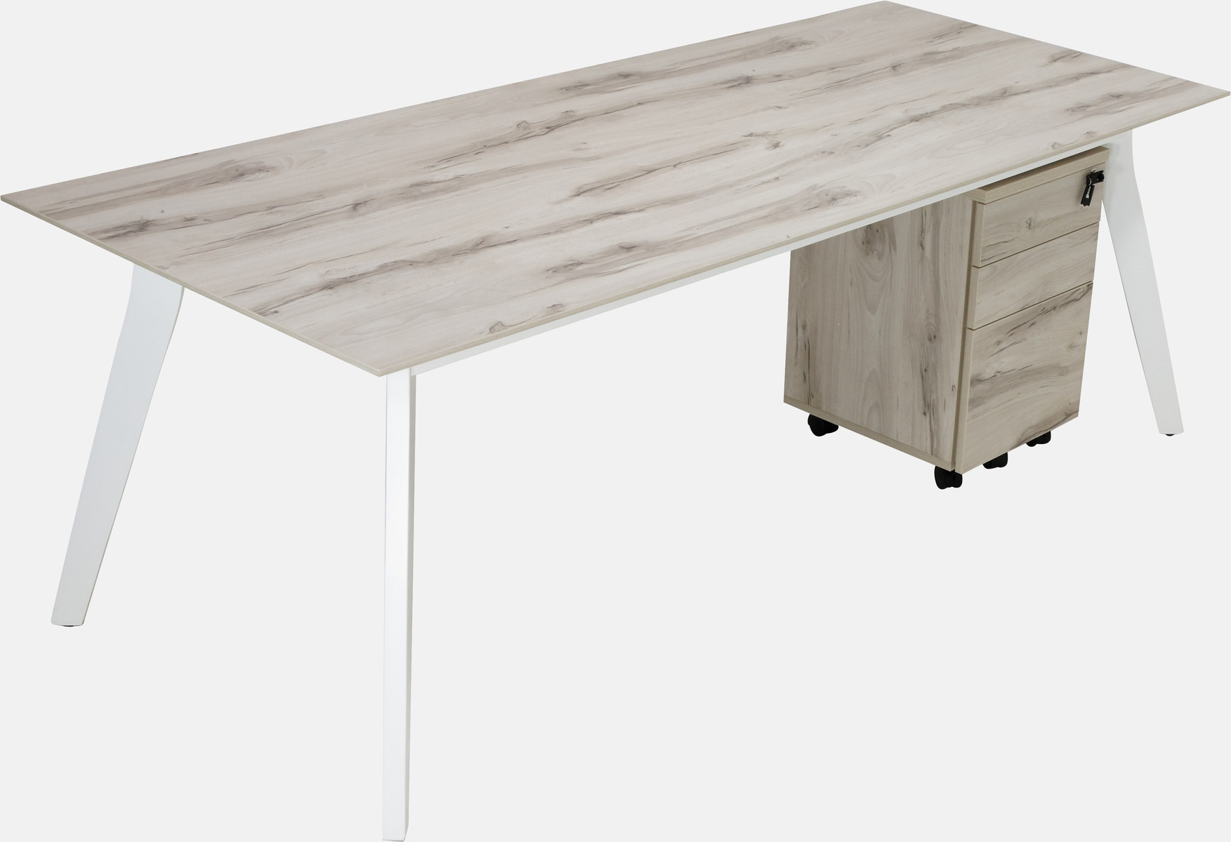 Heinne Holz Executive Desk With Beveled Edges And An Angular Leg Design ...
