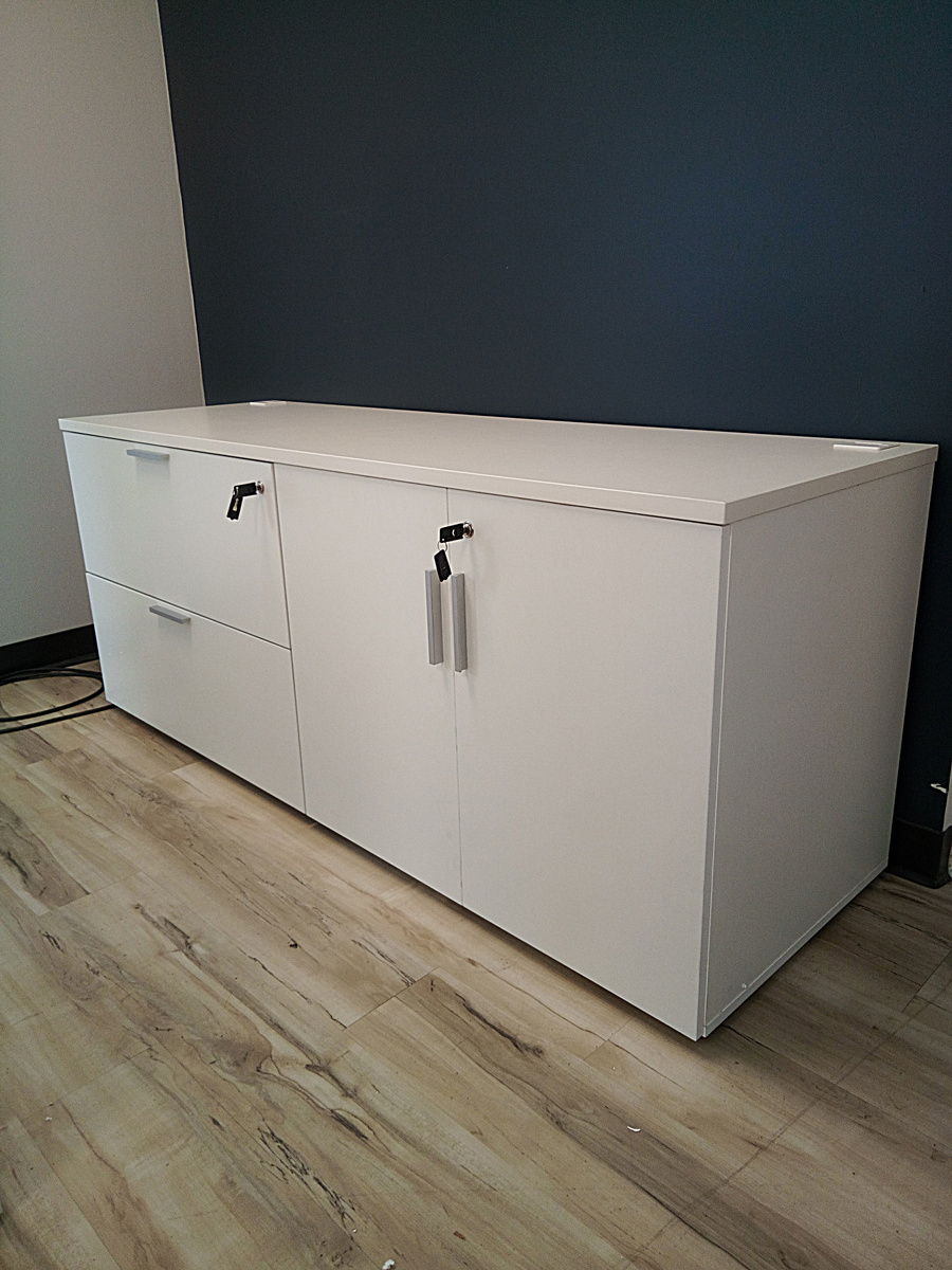 White Office Storage Cabinet - Officestock